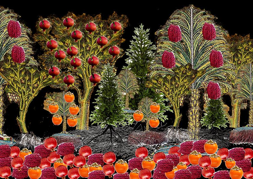 6 colour forest fruit and floor full - Caroline Mawer